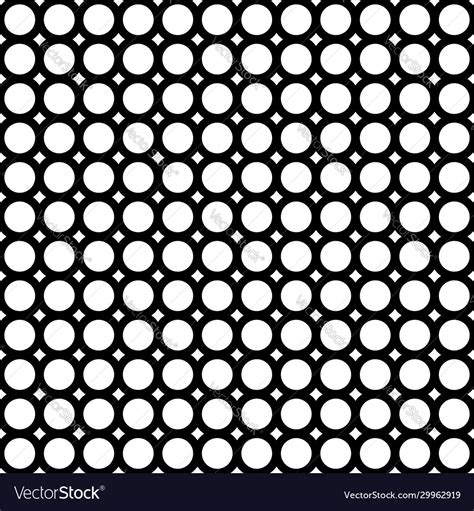 Seamless Pattern Circles Rings Black White Vector Image