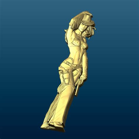Cowgirl Reliefs 3d Stl Model For Cnc Router Engraver Carving Machine