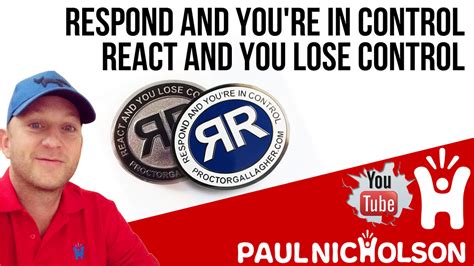 Respond And Youre In Control — The Simple Coin That Teaches Us To Respond Not React By Paul