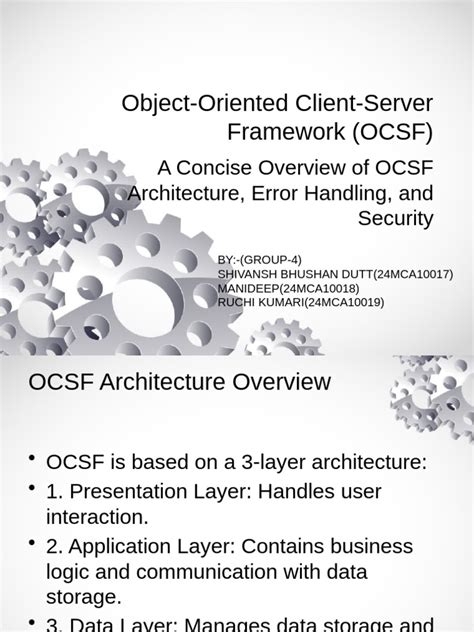 Ocsf Concise Presentation Pdf