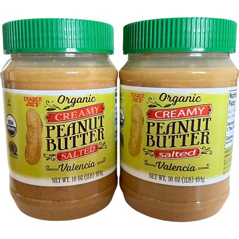 trader joe s organic peanut butter creamy salted valencia