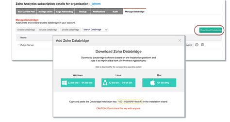 All Installations Will Be Listed In The Manage Databridge Tab Of The Account Setup Page