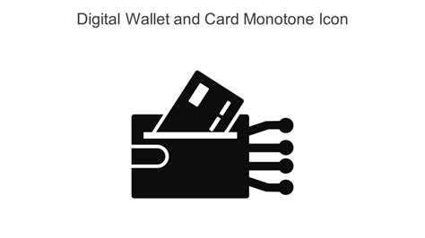 Digital Wallet And Card Monotone Icon In Powerpoint Pptx Png And