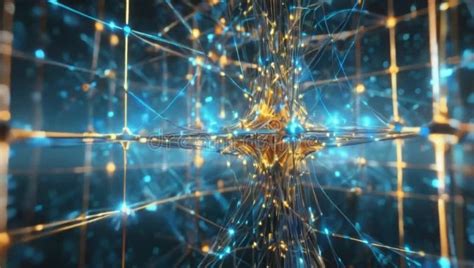 Visualization Of Neural Network Mesh With Glowing Nodes And Connections Symbolize Complexity Of