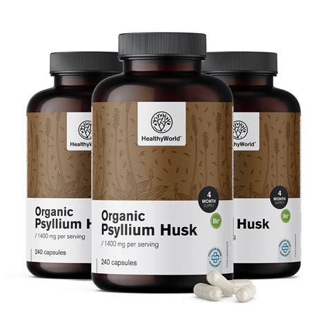 3x Bio Psilium Indijski Trputac 1400 Mg Ukupno 720 Kapsula Healthyworld Hr