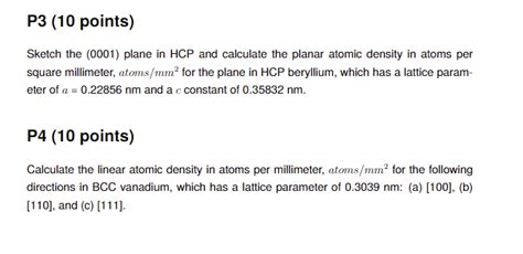 Solved P3 10 Points Sketch The 0001 Plane In HCP And Chegg Com