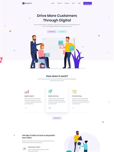 Saasland Multipurpose Wordpress Theme Wordpress Theme Design Web Design Creative Wordpress