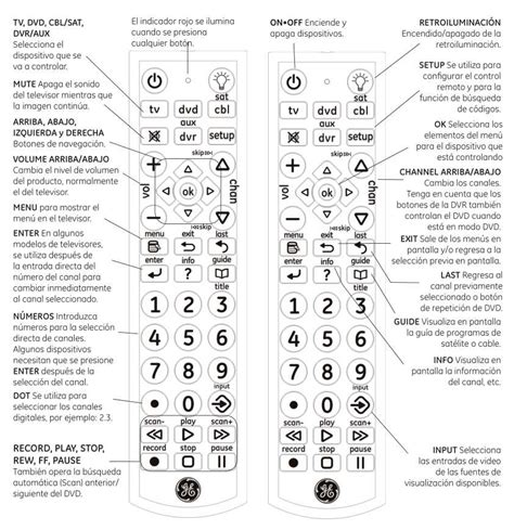 Instrucciones Para Programar Control Universal Ge 24116