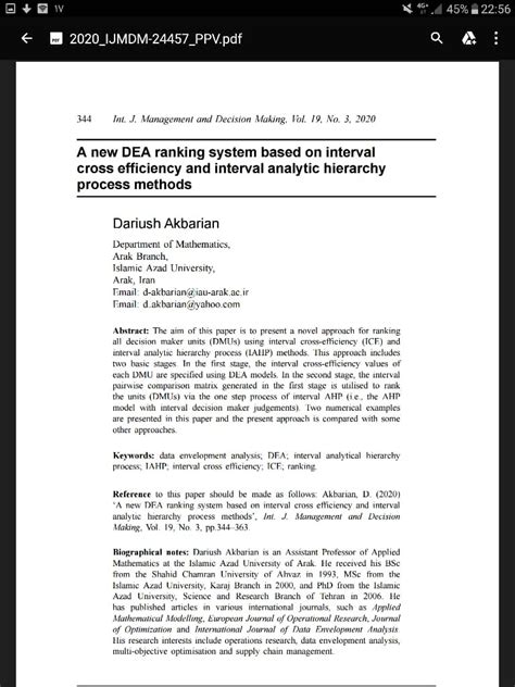 Pdf A New Dea Ranking System Based On Interval Cross Efficiency And Interval Analytic