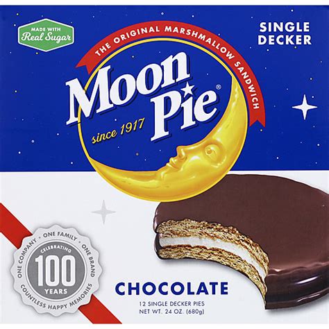 Moon Pie Marshmallow Sandwich Chocolate Single Decker 12 Ea