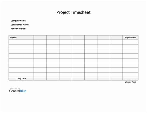 Weekly Timesheet Templates