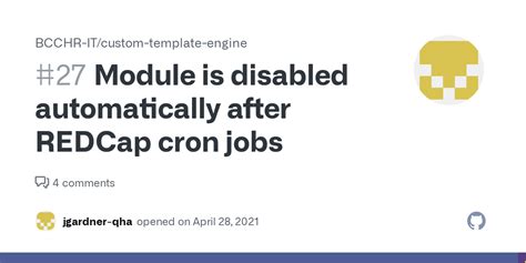 Module Is Disabled Automatically After Redcap Cron Jobs · Issue 27
