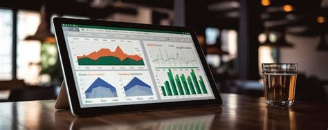 Premium Photo A Tablet Laptop Running A Business Analytics Dashboard