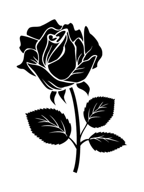 Free Rose Stencils Printable To Download Rose Stencils Rose Stencil
