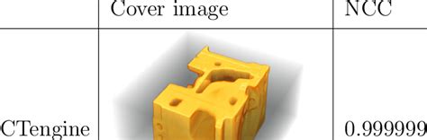 Evaluation Of Ncc Of The Proposed Scheme Using Ctengine Cover Image