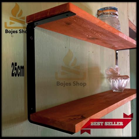 Jual Besi Penyangga Rak Dinding 2ambalan Bracket Rak Dinding Gantung Tempel Shopee Indonesia
