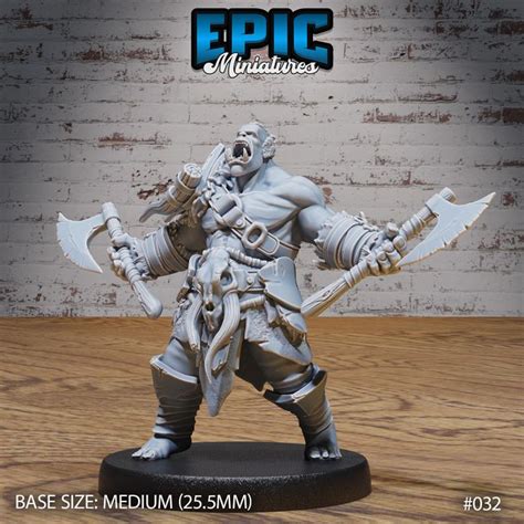 3d Printable Orc Army Set D Green Skin Lord Male Humanoid Warrior