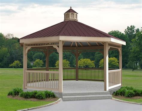 Vinyl Wwood Inserts Single Roof Octagon Gazebos Gazebos By Style