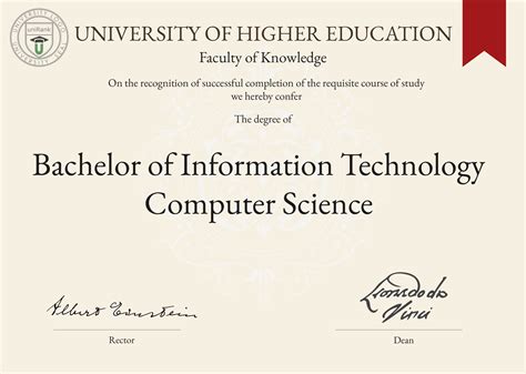 Bachelor Of Information Technology Computer Science Bit Cs