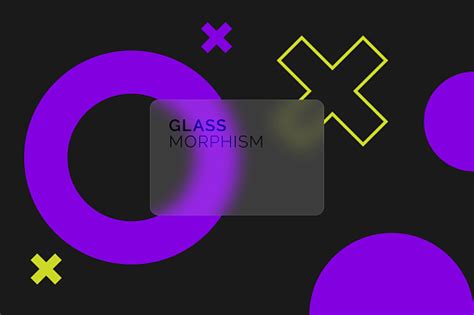 유리 형태 또는 유리 형태 스타일의 투명 프레임 배경에 추상적 인 모양 투명하고 흐릿한 카드 또는 프레임 유리 형태 스타일 벡터 일러스트 레이 션 0명에 대한 스톡 벡터