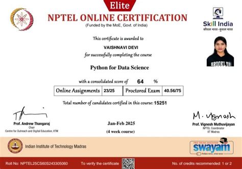 Python Datascience Nptel Iitmadras Professionaldevelopment