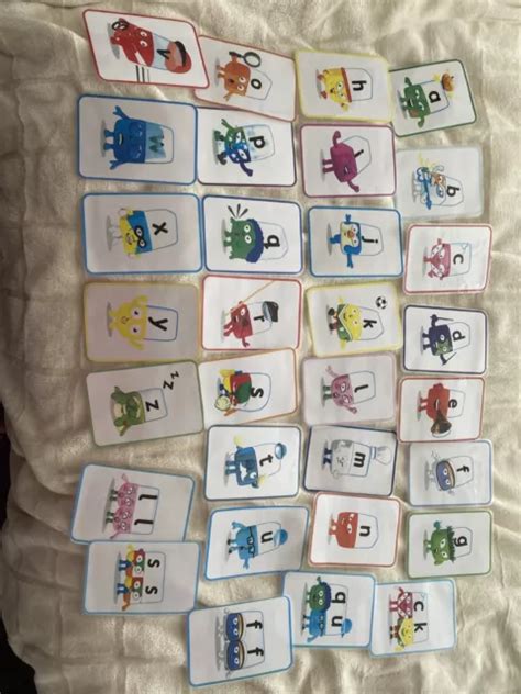 New Alphablocks Laminated Letter Cards Flashcards Phonics Cbeebies Eur 2 87 Picclick De