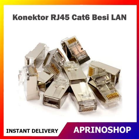 Jual Konektor Rj Cat Besi Lan Connector Rj Metal Iron Jaringan Network Cat Kab