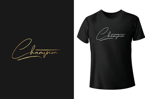 Champion Logo And T Shirt Design 12870712 Vector Art At Vecteezy