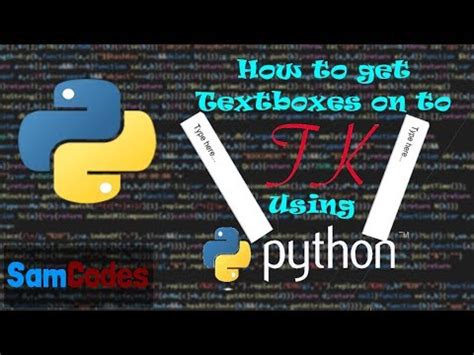 How To Get Textboxes Onto Tkinter Using Python YouTube