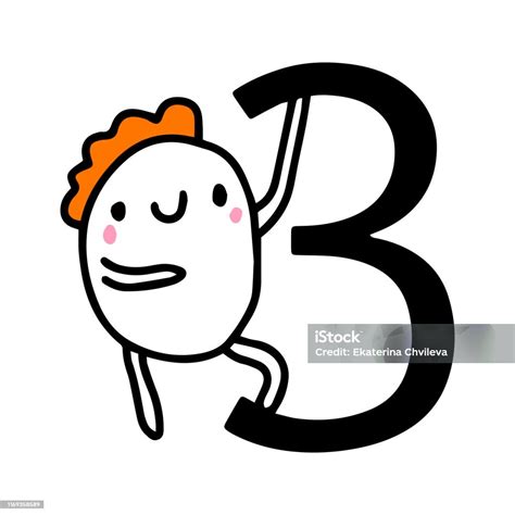 귀엽고 재미있는 다채로운 3 세 숫자 캐릭터 흰색 배경에 고립 된 만화 벡터 일러스트 레이션 여덟 웃는 만화 남자 캐릭터 생일