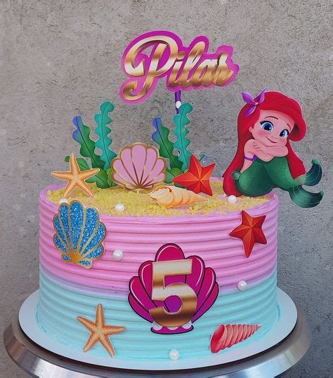Tortas De La Sirenita Ariel En Fondant
