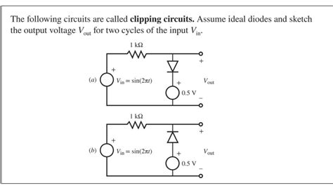 solved the following circuits are called clipping circuits