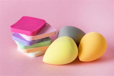 Make Up Egg Make Up Sponge Puff Make Up Egg Tool Pink Background