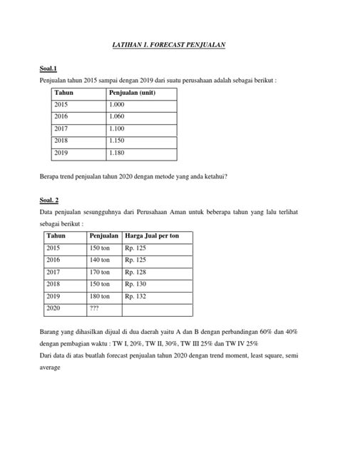 Detail Contoh Forecast Penjualan Koleksi Nomer 18