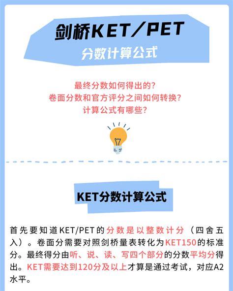 还不知道剑桥KET PET分数的计算公式两分钟带你了解 还不知道剑桥KET PET分数的计算公式两分钟带你了解