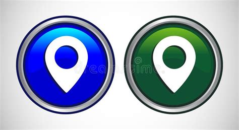 Map Pointer Location Icon Button Set Design Illustration Stock Vector Illustration Of Sign