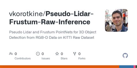 Github Vkorotkinepseudo Lidar Frustum Raw Inference Pseudo Lidar And Frustum Pointnets For