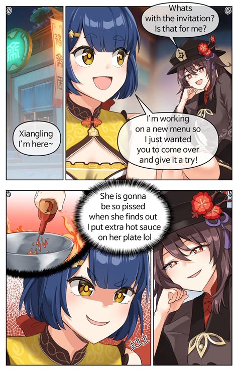 Ho On Twitter Genshin Impact Hu Tao Xiangling