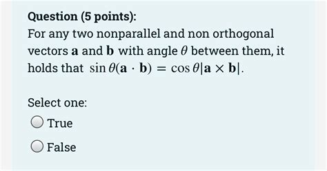 solved question 5 points for any two nonparallel and non