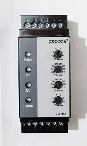 Overvoltage Relay Vmr 3 Phase Procom Make Model Namenumber Vmp 45a0