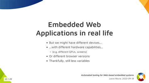Automated Testing For Web Based Systems On Embedded Devices Ppt