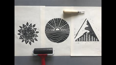 Simple Linoleum Print Designs