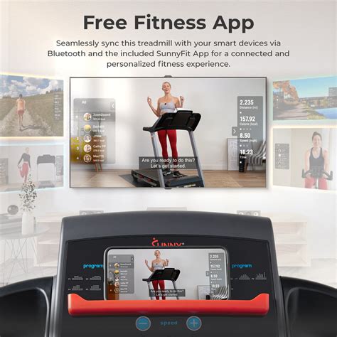 Smart Motorized Treadmill With Manual Incline Sunny Health And Fitness