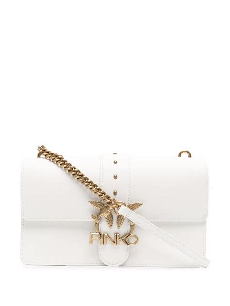 Pinko Love Leather Shoulder Bag White Fashion Bracelets Jewelry