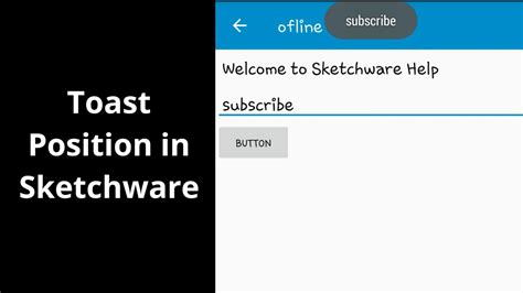 toast position top in sketchware youtube