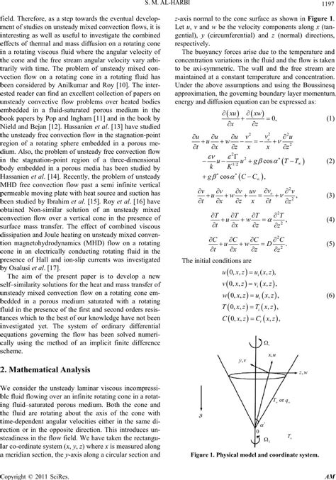Self Similar Solution Of Heat And Mass Transfer Of Unsteady Mixed Convection Flow On A Rotating