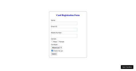 Simple Submit Form Codesandbox