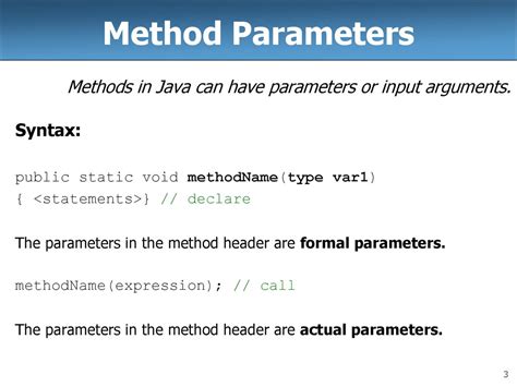 Lecture 3 Method Parameters Ppt Download