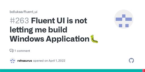 Fluent Ui Is Not Letting Me Build Windows Application🐛 · Issue 263