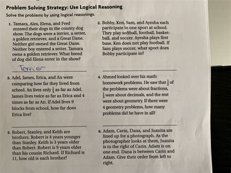 Solved Problem Solving Strategy: Use Logical Reasoning Solve | Chegg.com